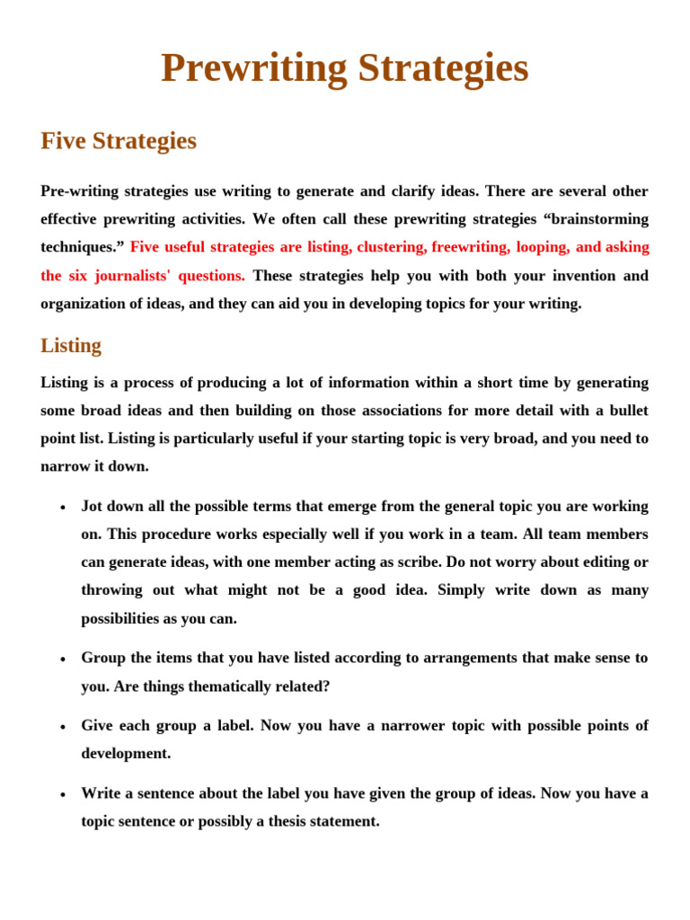 Lec 2 Writing Process | PDF | Brainstorming | Creativity