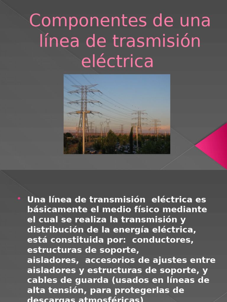 Componentes de Una Linea de Trasmision e | PDF | Aislador (Electricidad ...