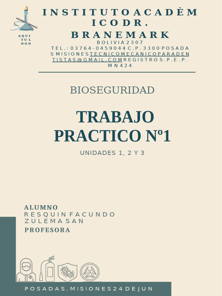TP Bioseguridad Caratula (1) Wor | PDF