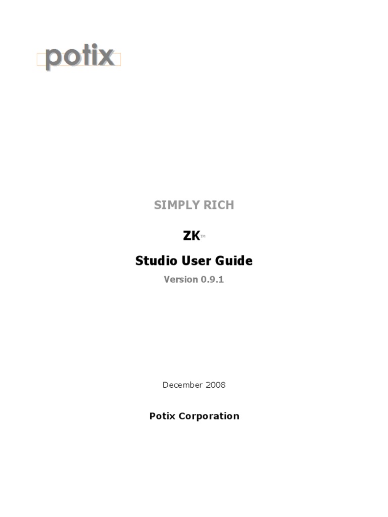 ZK Studio Userguide | PDF | Eclipse (Software) | Java (Programming Language)