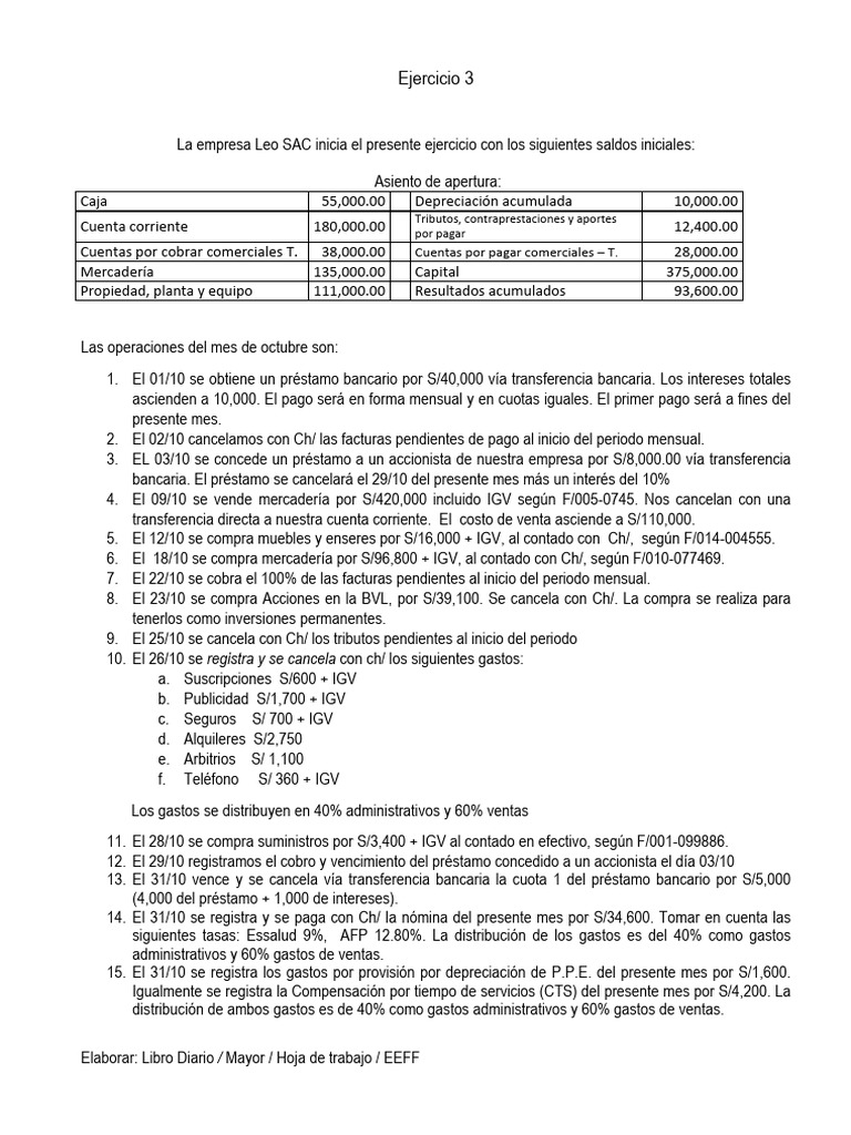 Ejercicio 3 - Eeff | PDF | Servicios financieros | Economias