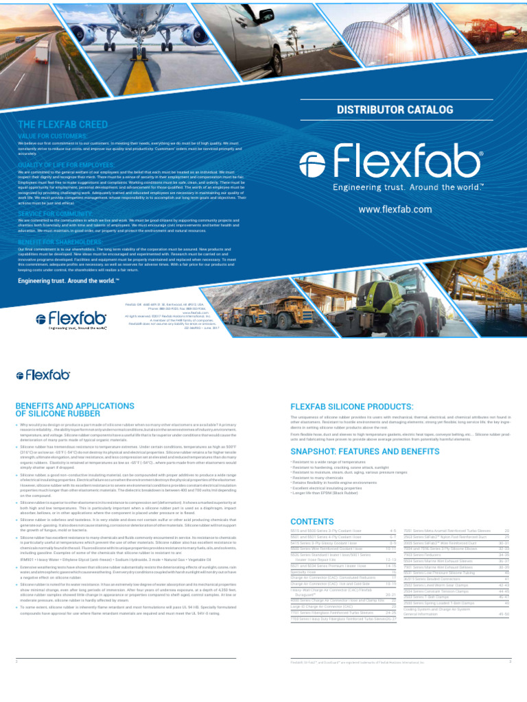 Flexfab Silicone Hose Catalog | PDF | Silicone | Employment