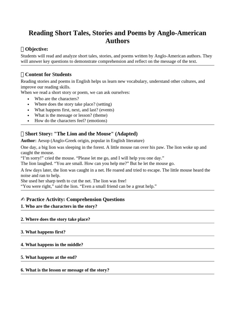 Reading Short Tales | PDF