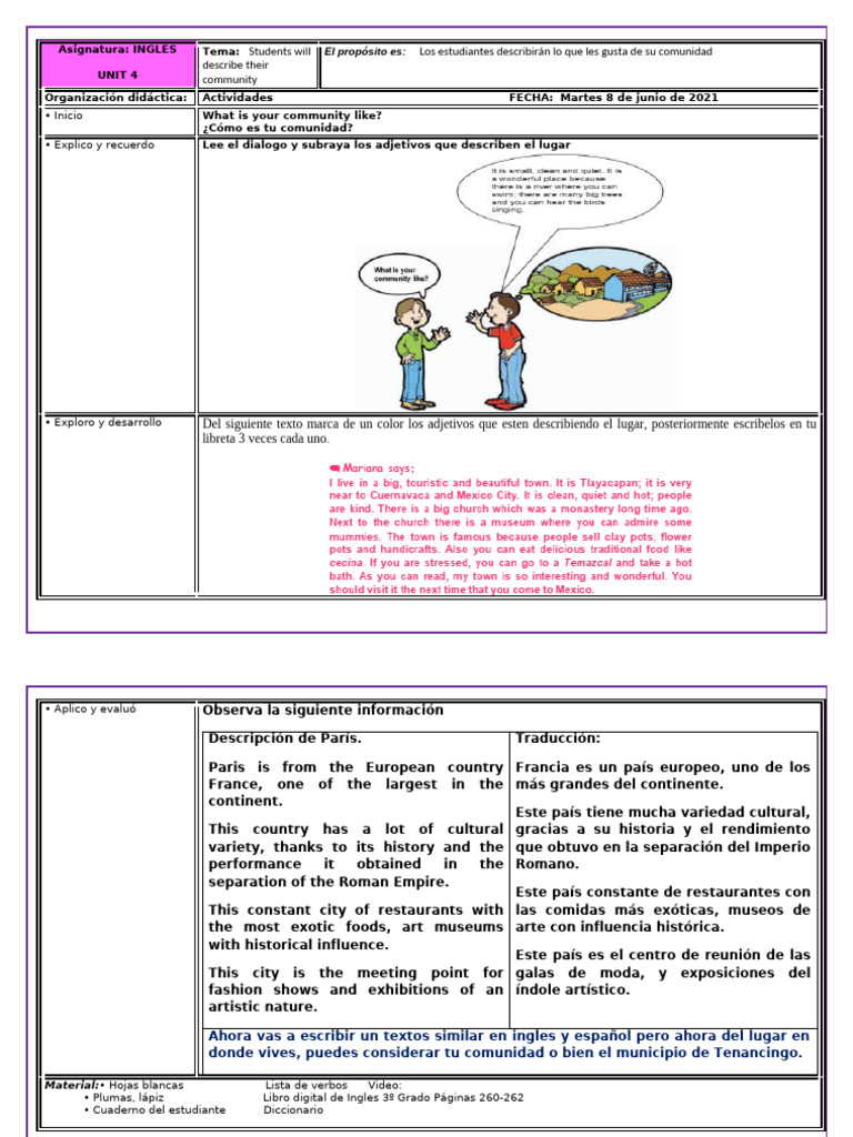 Ficha Aprende en Casa II INGLÉS Del 7 de Junio Al 18 de Junio | PDF