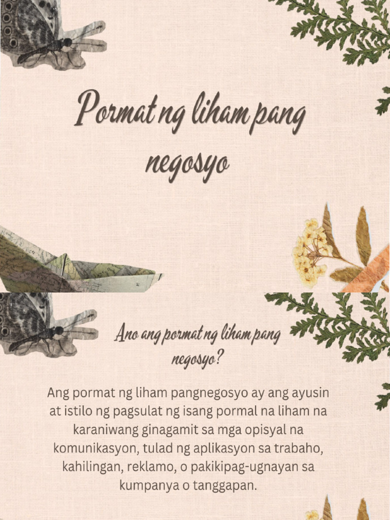 Liham Pangnegosyo | PDF