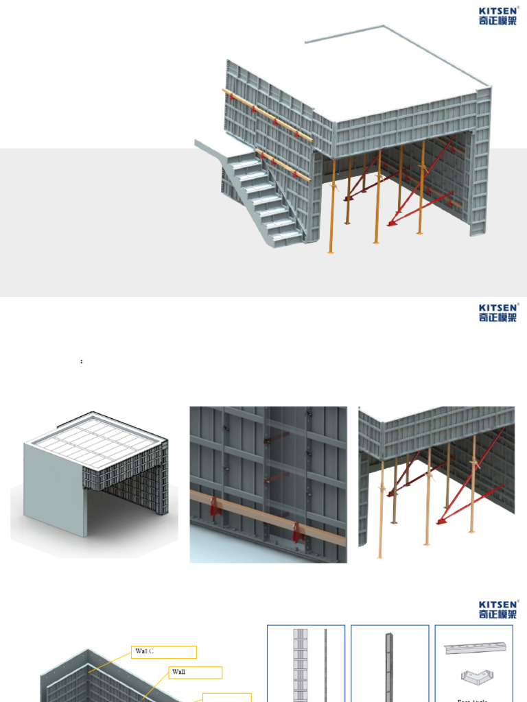 Kitsen Aluminum Formwork System 5.20 | PDF | Building Materials | Architectural Elements