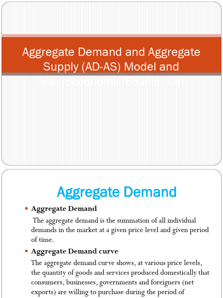 AD-AS Model and Macroeconomic Equilibrium | PDF | Aggregate Demand | Demand