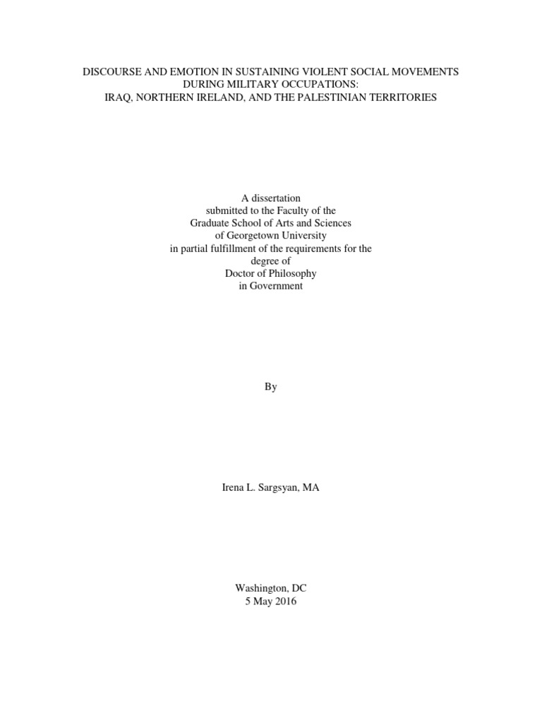 Discourse and Emotion in Sustaining Violent Social Movements | PDF ...