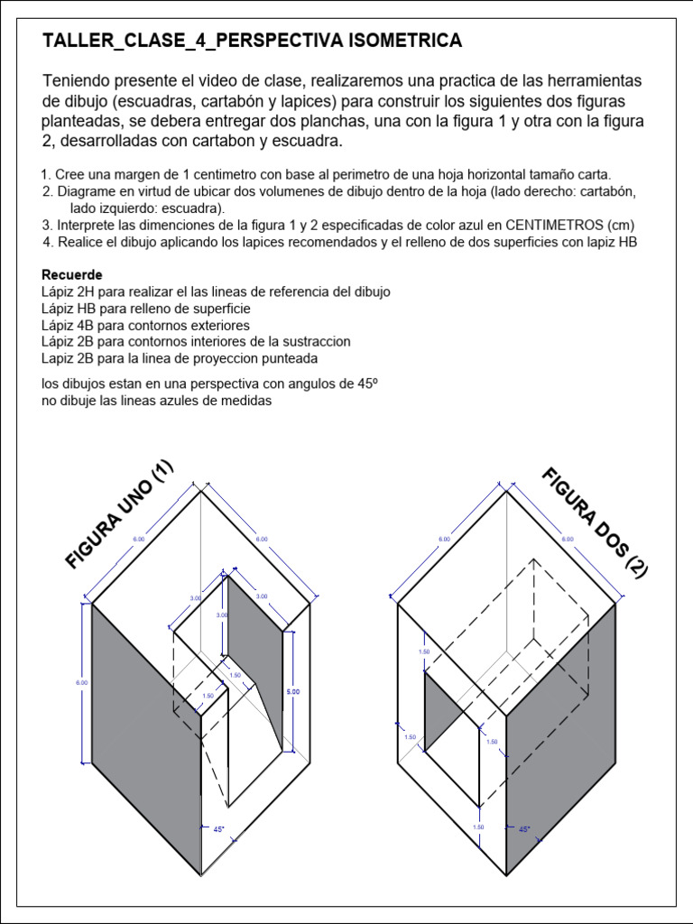 Perspectiva Isometrica2-1 | PDF | Dibujo