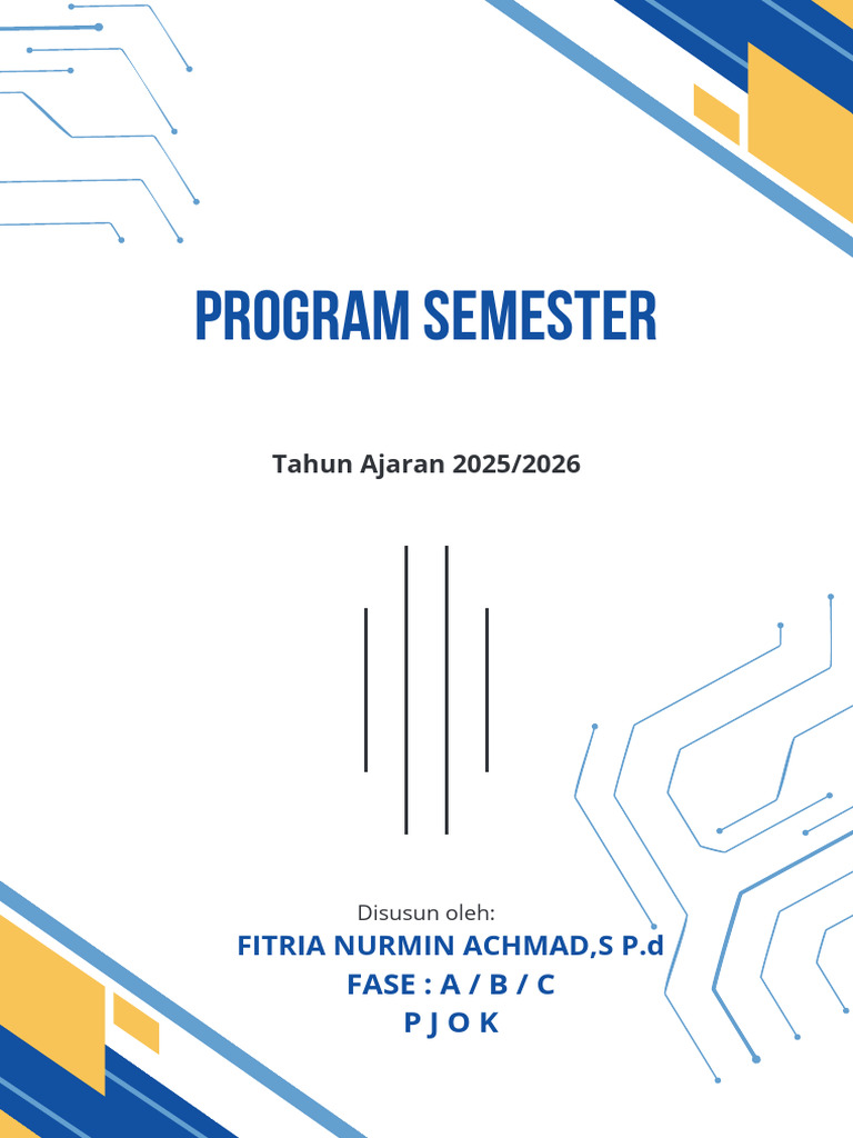 Biru Kuning Modern Sampul Modul Ajar Dokumen A4 | PDF