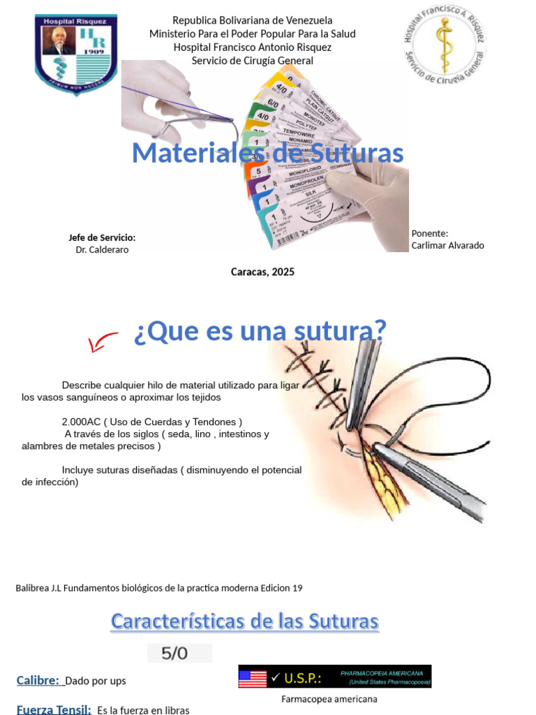 Suturas | PDF | Sutura Quirúrgica | Materiales