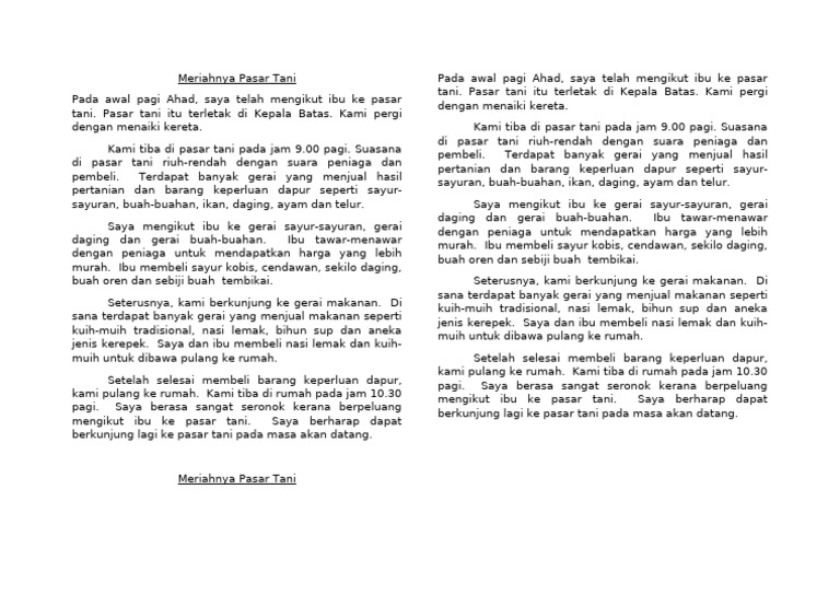 Suasana Meriah di Pasar Tani | PDF