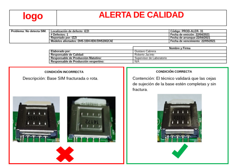 ALERTA DE CALIDAD Nwi | PDF