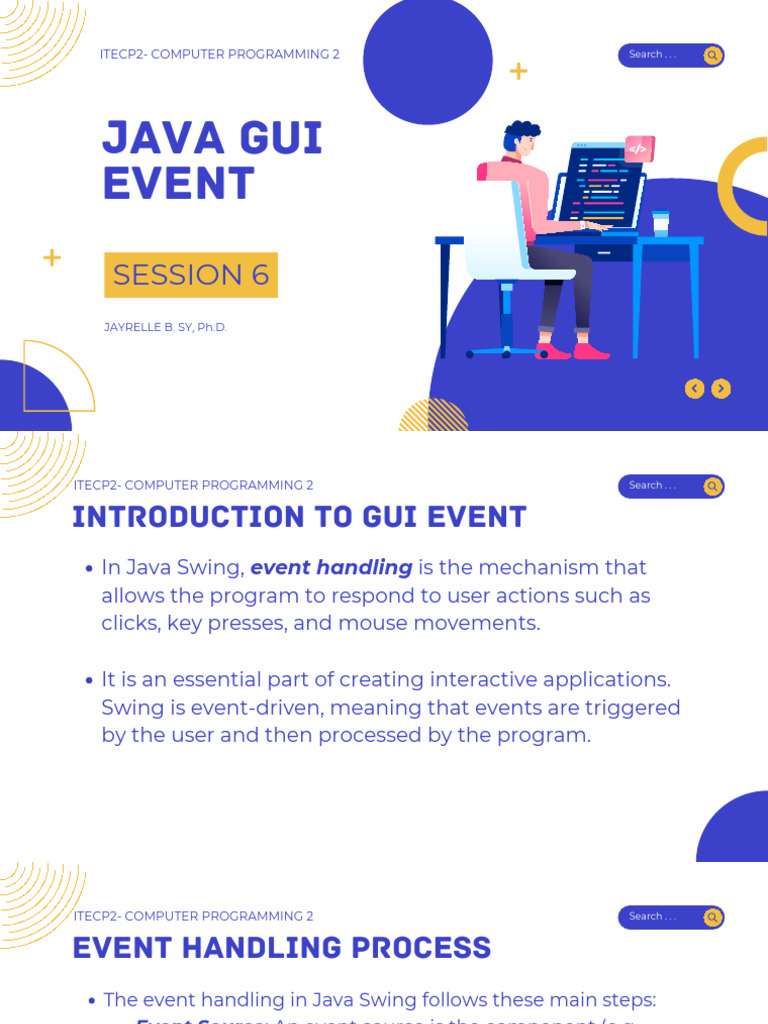 Session 6 Java Gui Event | PDF | Databases | Database Index