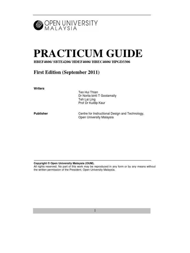 Practicum Guide | Download Free PDF | Lesson Plan | Teachers