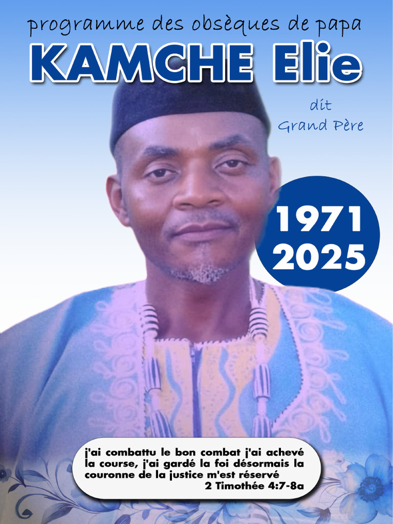 Programme Des Obseques Papa Kamche | PDF