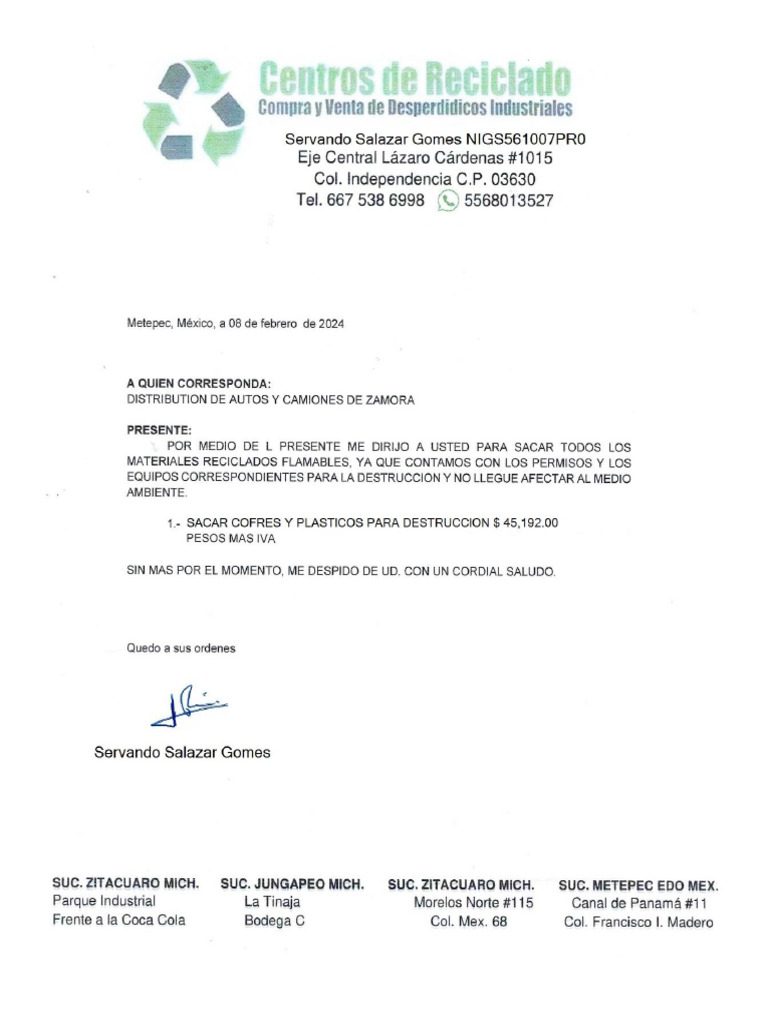 Centro de Reciclado | PDF