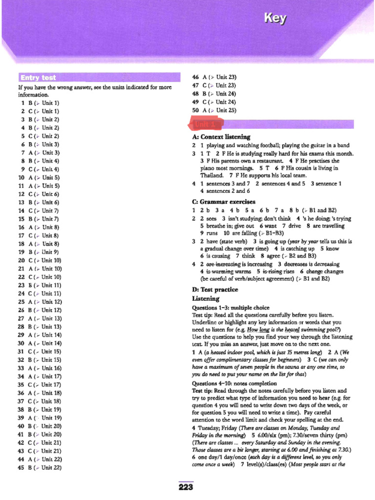 3 - Grammar Book Answers | PDF