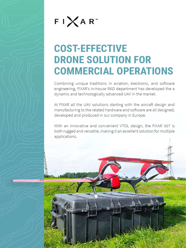 Fixar 007 Products Brochure 2022 - S | PDF | Unmanned Aerial Vehicle | Aviation