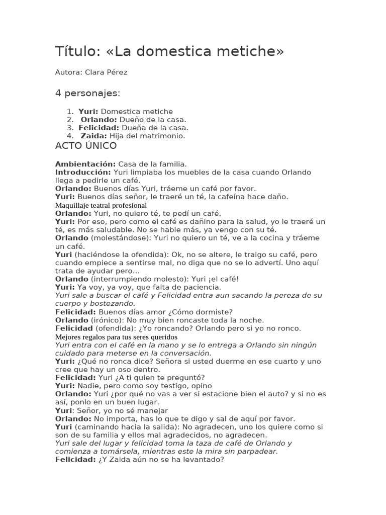 La domestica metiche y sus chismes | PDF