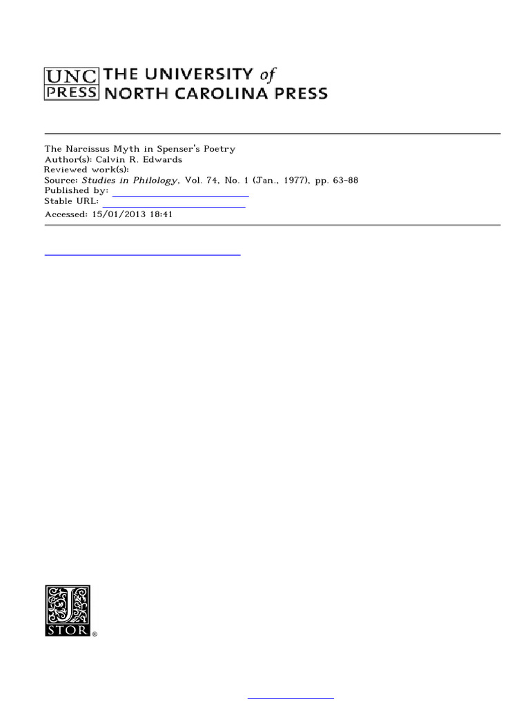 The Narcissus Myth in Spenser | PDF | Greed