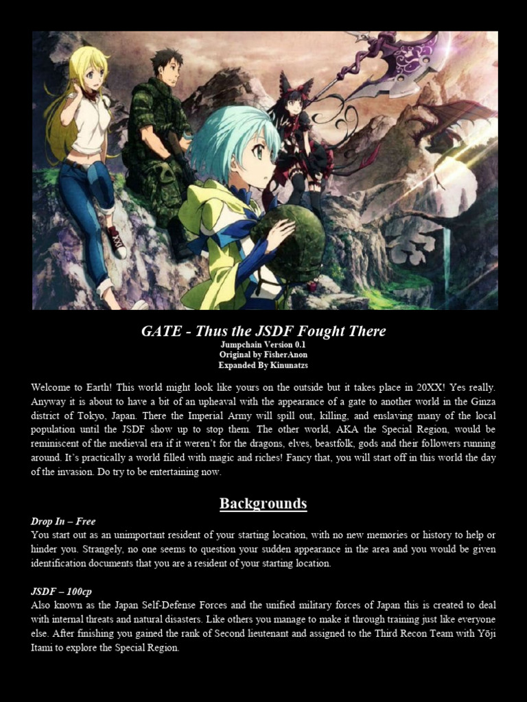 GATE: JSDF's Invasion and Characters | PDF | Elves | Knowledge