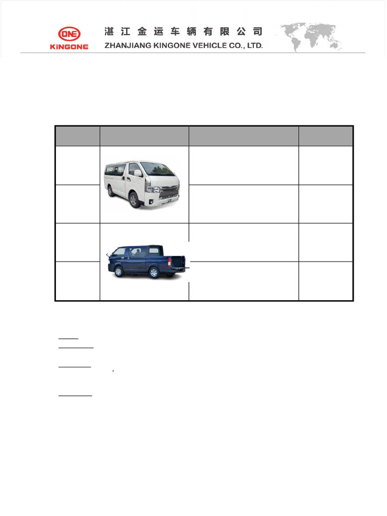 Hiace - LHD Type Bus 2023-Price List | PDF