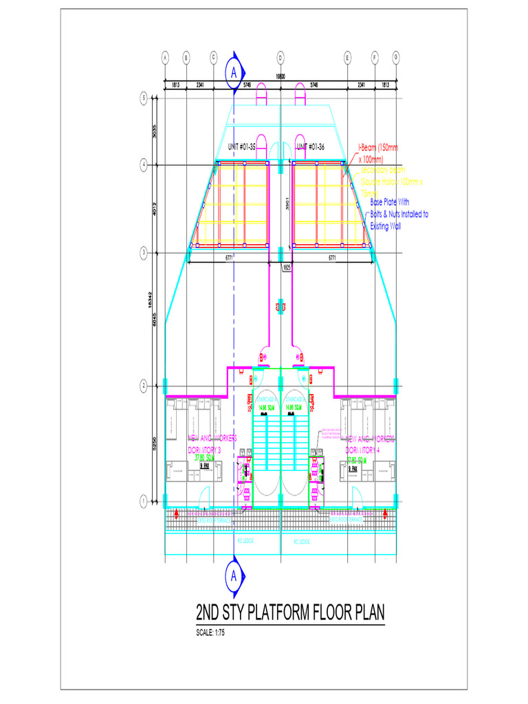 As Built 2nd Floor Unit35&36 Platform Floor Plan DWG | PDF | Building ...