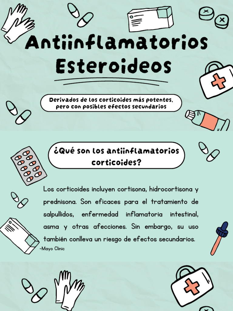 Uso y Dosis de Antiinflamatorios Esteroideos | PDF | Medicamentos con ...