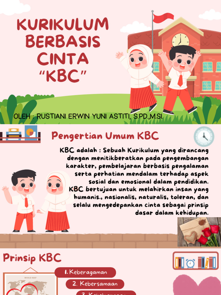 Kurikulum Berbasis Cinta KBC: Oleh: Rustiani Erwin Yuni Astiti, S.Pd.,M.Si | PDF