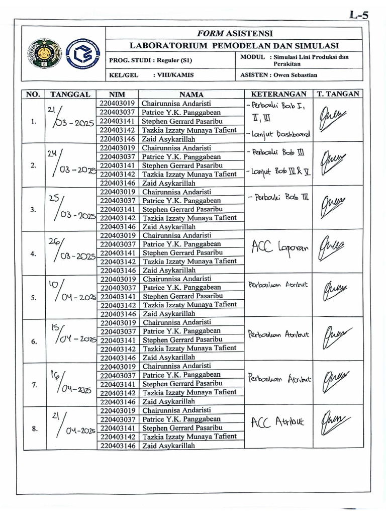 Form Asis Modul 11 BG Owen - 1 | PDF