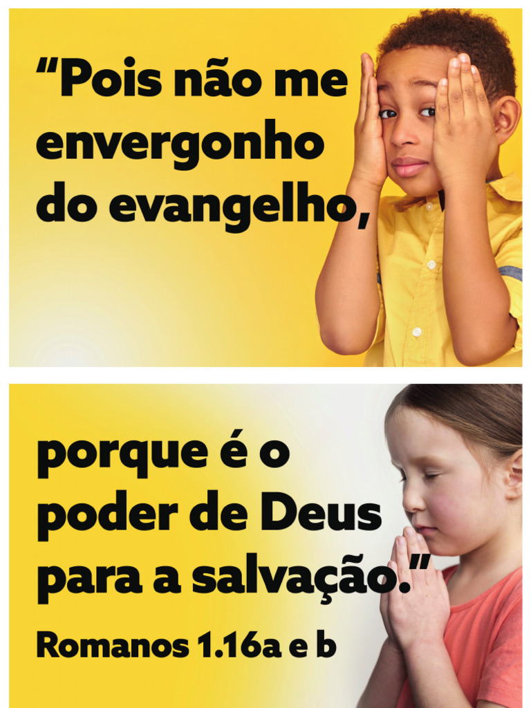 EBF PTM DIA 2 Versiculo para Memorizar Romanos 1.16a-B | PDF