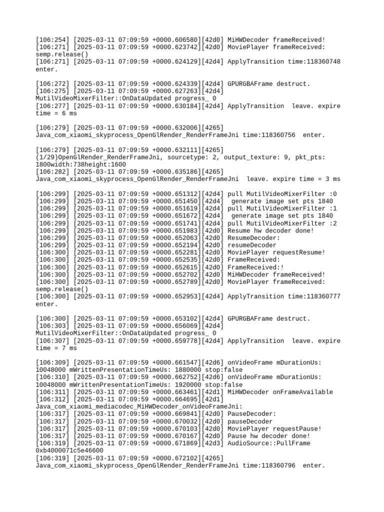 Video Frame Processing Log | PDF | Computing | Electronics
