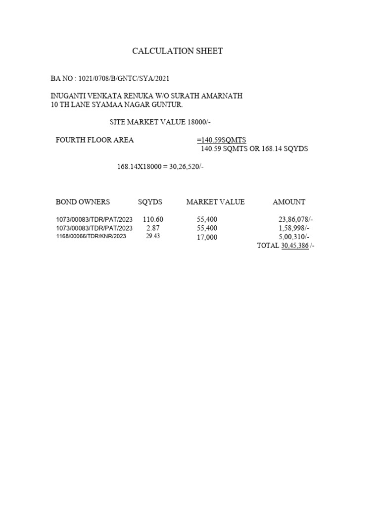 334801844-12-07-2023 08-10-20$_$TDR CALCULATION SHEET (2) | PDF