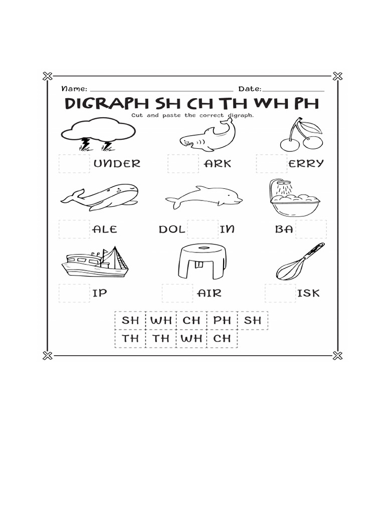 Digraph SH CH TH WH PH Worksheets - 417447.jpg | PDF