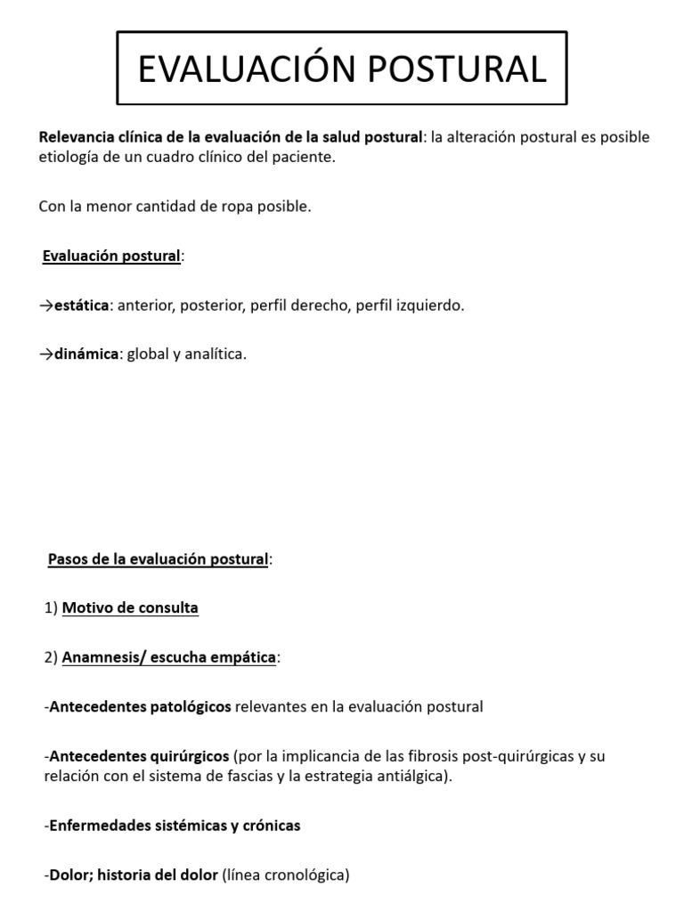 Evaluación Postural | PDF | Pelvis | Rodilla