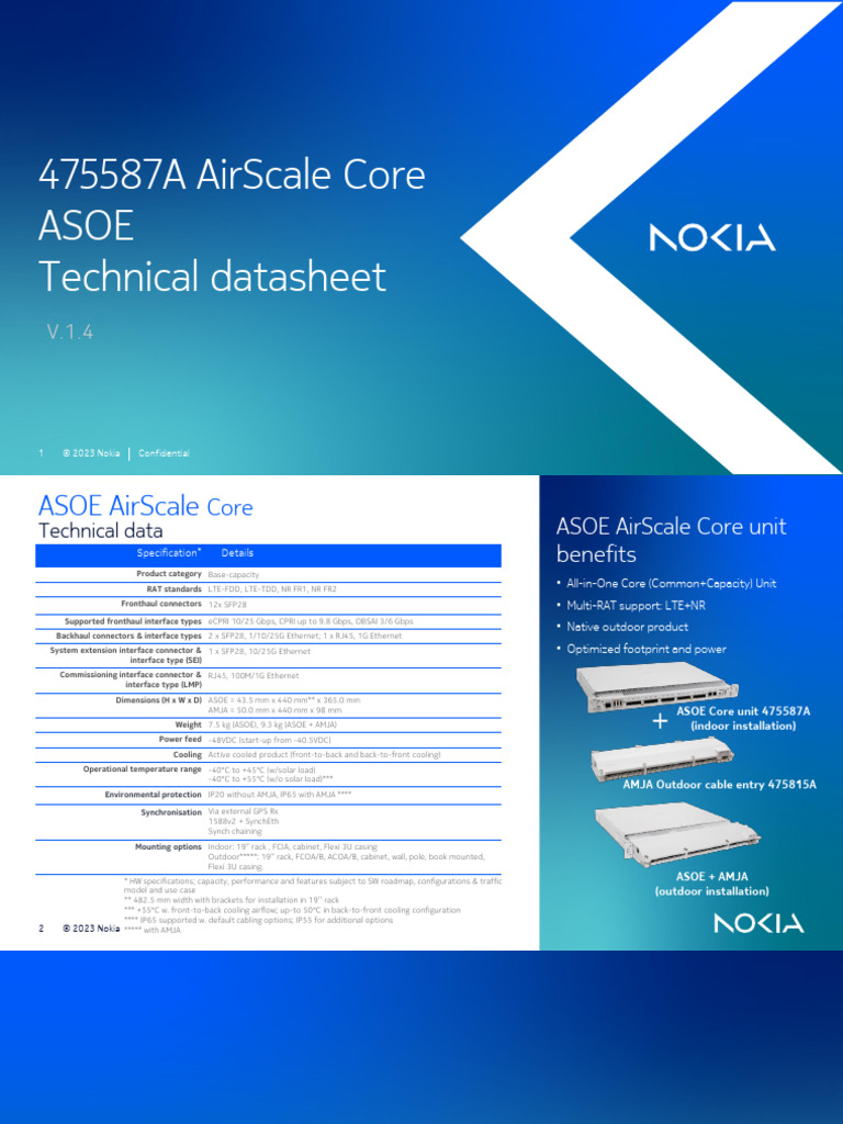 ASOE AirScale Core Datasheet | PDF