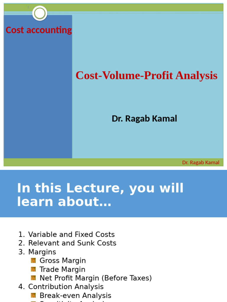 7 - Lect 07 Cost Analysis | PDF | Gross Margin | Business Economics