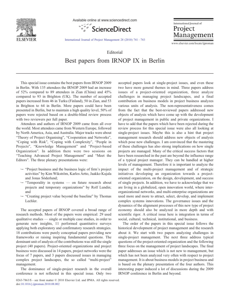 Best Papers From IRNOP IX in Ber - 2010 - International Journal of ...