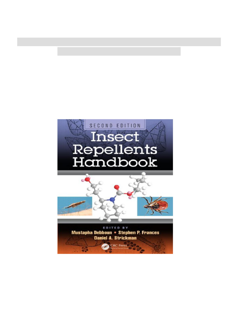 Insect Repellents Handbook Second Edition Mustapha Debboun PDF Download ...