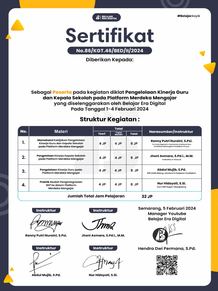 Sertifikat - Syarifah Mutia Devi S, PD GR | PDF