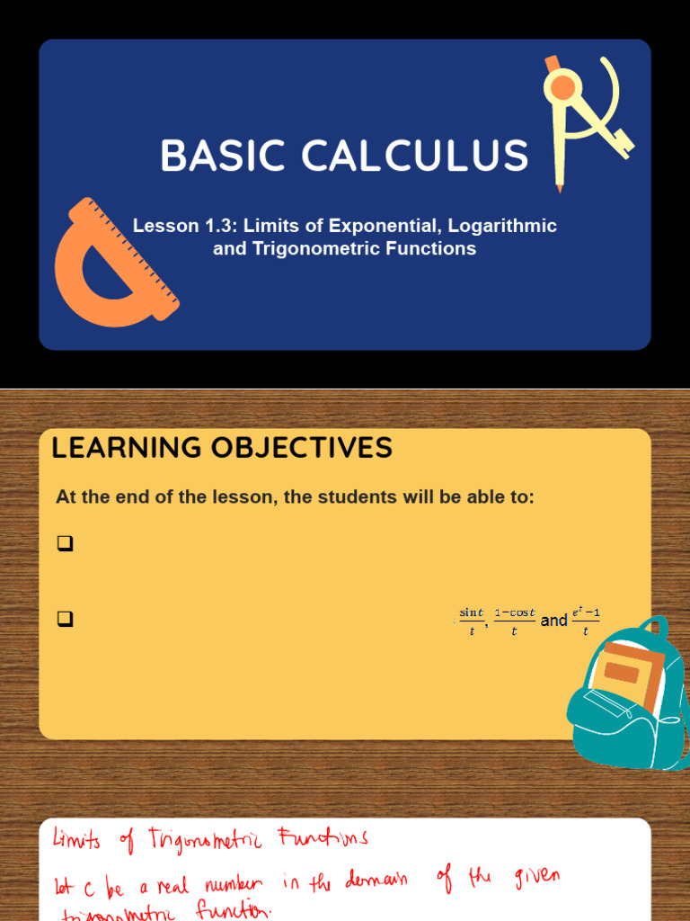 Limits of Exponential and Trig Functions | PDF