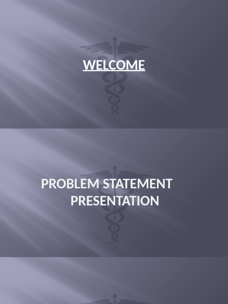 Problem Statement Presentation | PDF