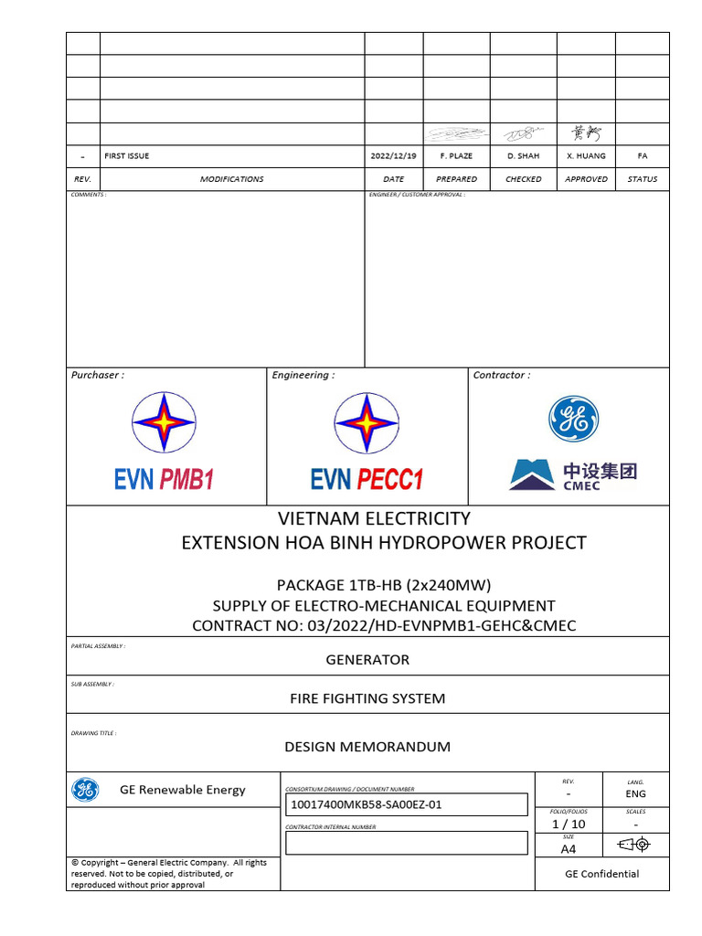 10017400MKB58-SA00EZ-01 - Generator Fire Fighting System Design Memo | PDF | Firefighting ...