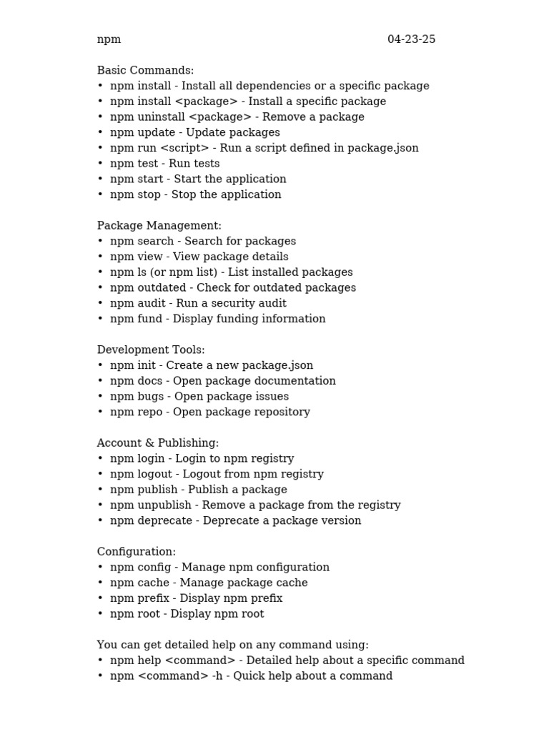 RPM Commands | PDF