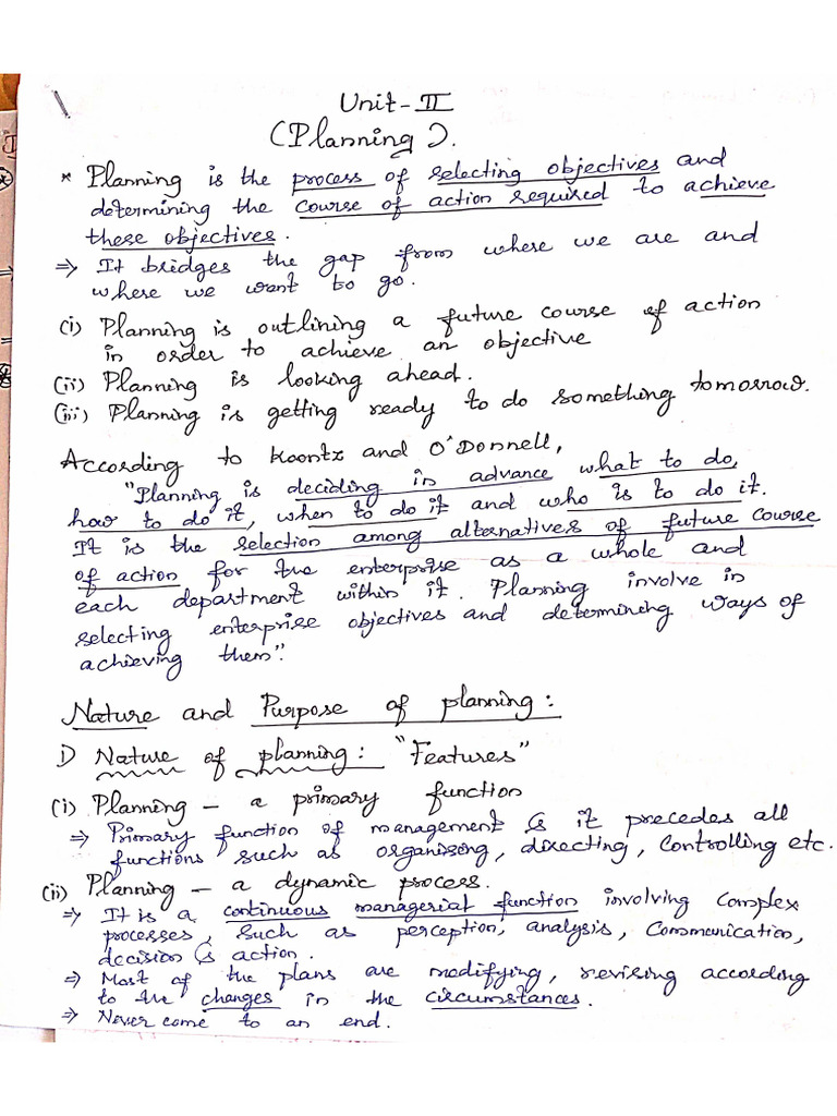 POM Unit 2 Handwritten Notes | PDF