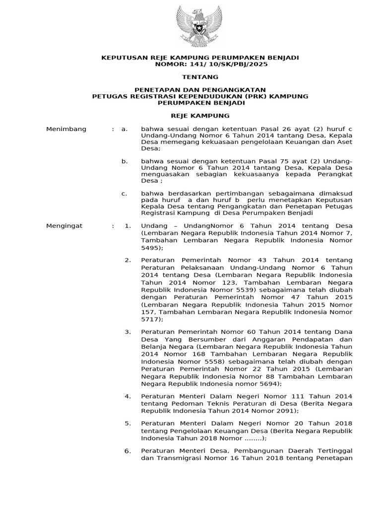 SK PRK PBJ 2025 | PDF