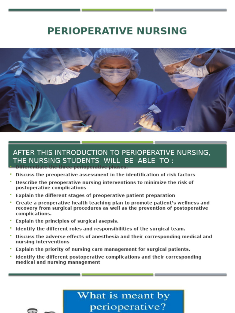 Learning Module 2 Perioperative Nursing Ncm 112 2 | PDF | Surgery ...