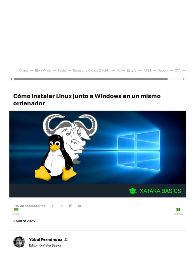Linux - Cómo Instalarlo Junto A Windows 10 para Usar Ambos en Un PC | PDF | Distribución de ...