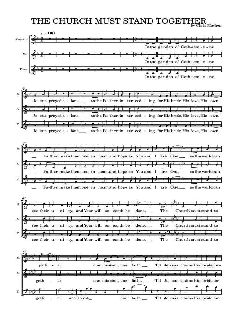 Church Must Stand Together Lyrics | PDF | Religious Belief And Doctrine ...